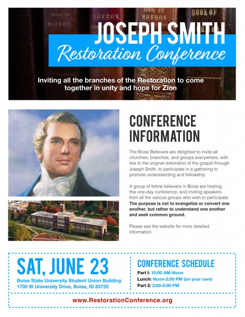 Joseph Smith Restoration Conference — Denver Snuffer